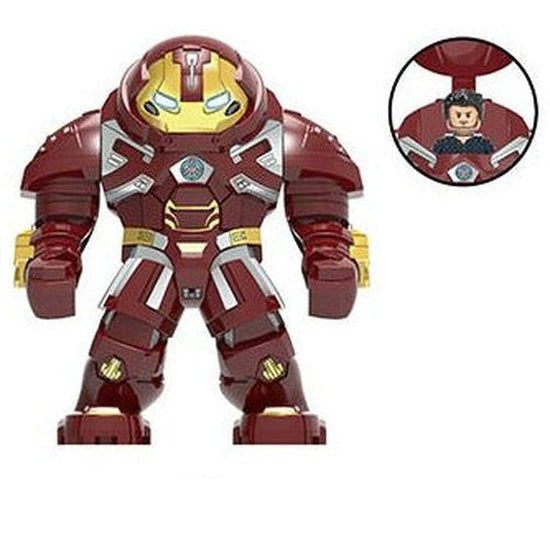 Crimson Titan Mech Suit Custom Minifigure – Heavy Armor Buster with Go ...