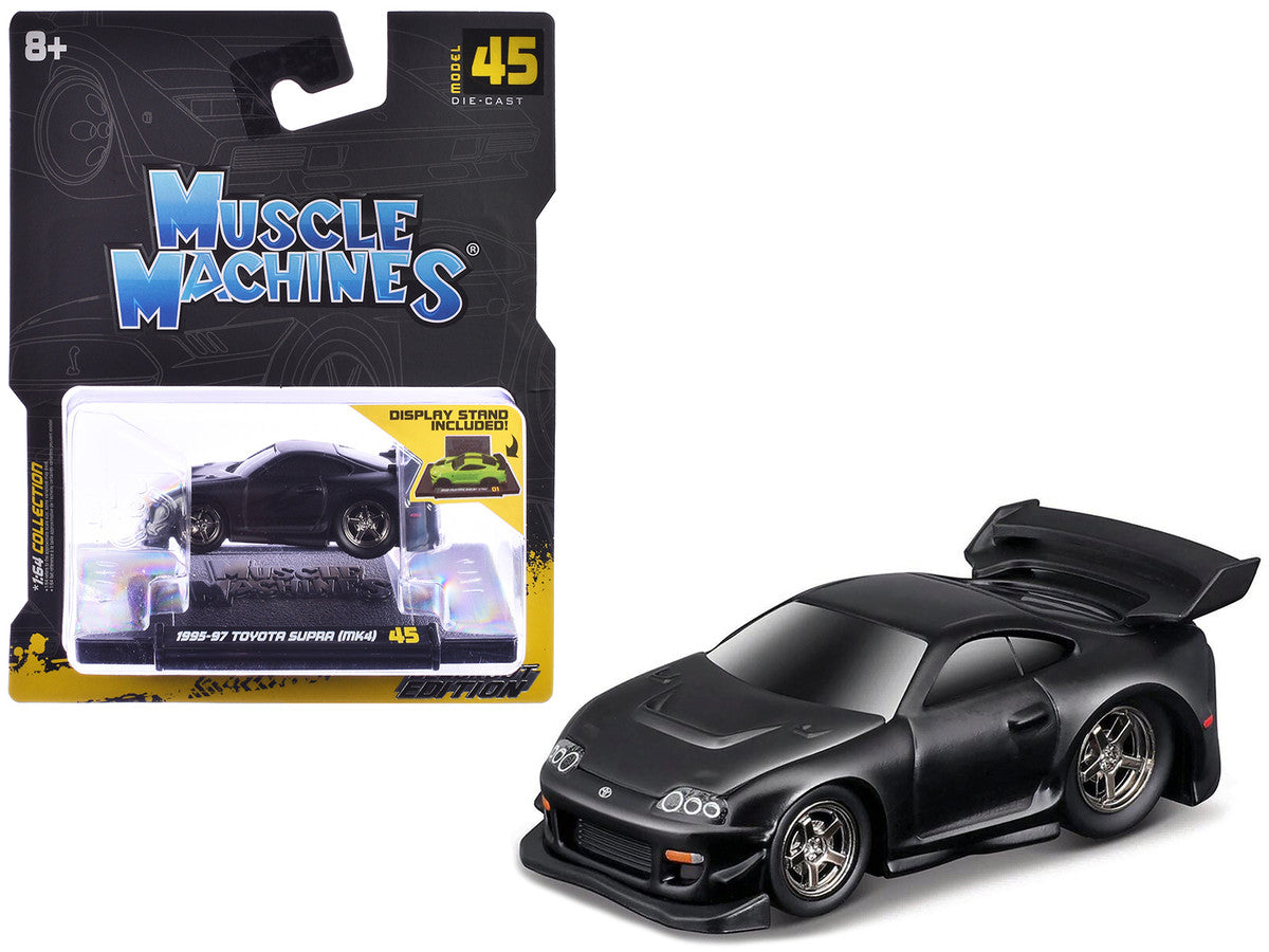 Toyota Supra 1995-97 (MK4) Matt Black 1/64 Diecast Model Car by Muscle ...
