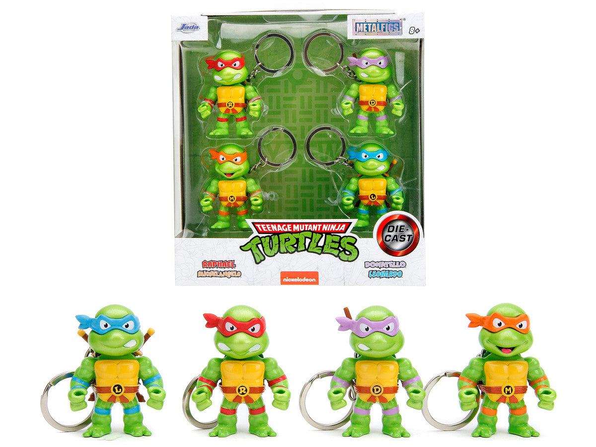 Set of 4 Diecast Figure Key Chains "Teenage Mutant Ninja Turtles" TV S ...