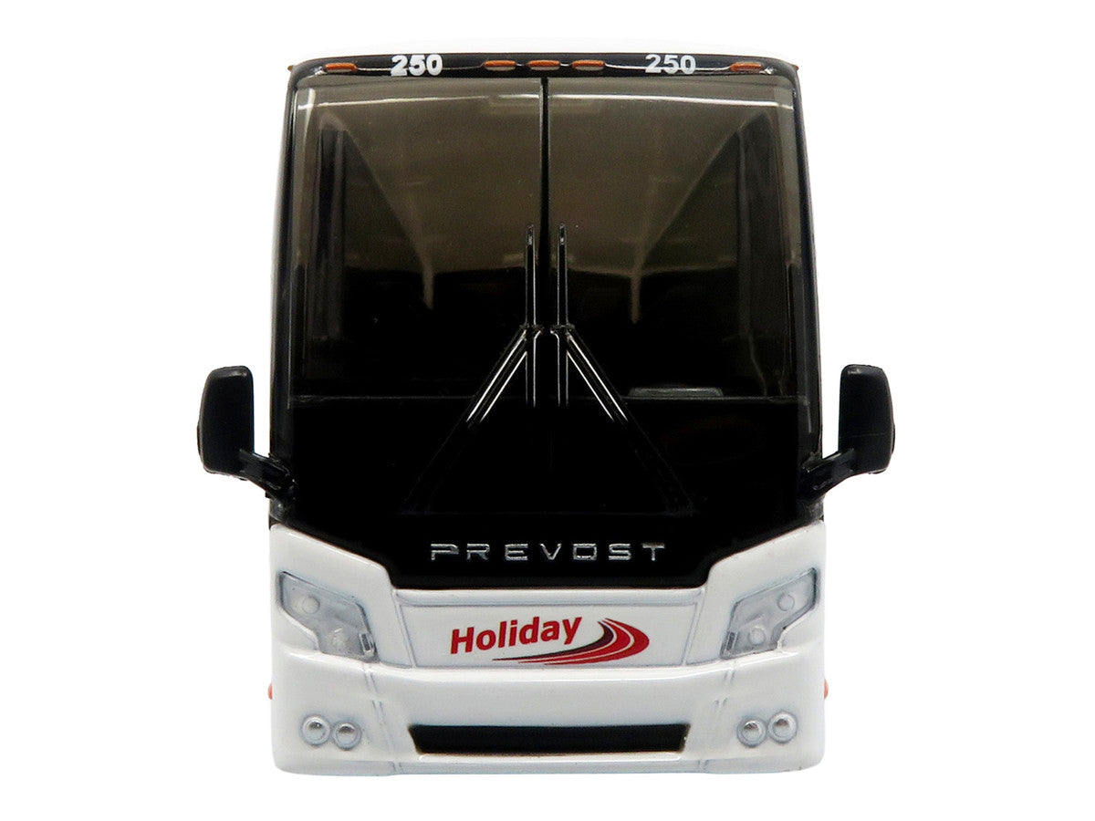 Prevost H3-45 Coach Bus "Holiday Tours" White with Red Graphics Limite ...