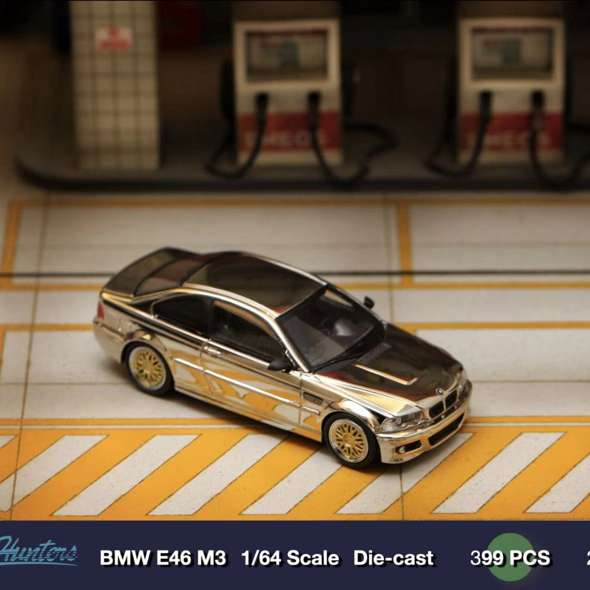 BMW E46 M3 Chrome Silver with BBS Wheel 1:64 Scale Diecast – Big Boy Toys