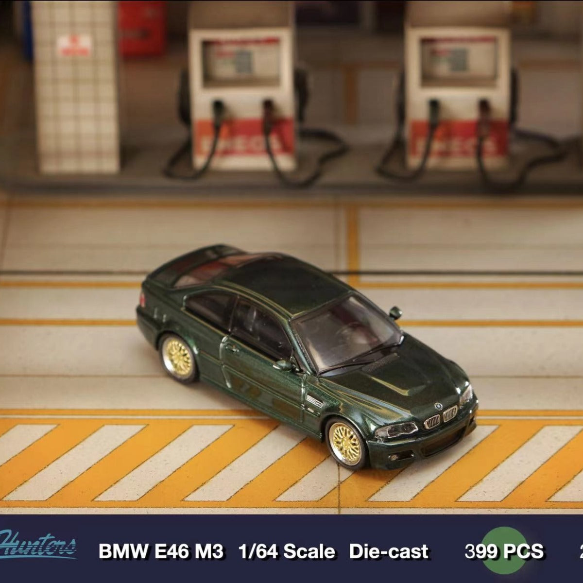 BMW E46 M3 Green with BBS Wheel 1:64 Diecast by Stance Hunters – Big ...