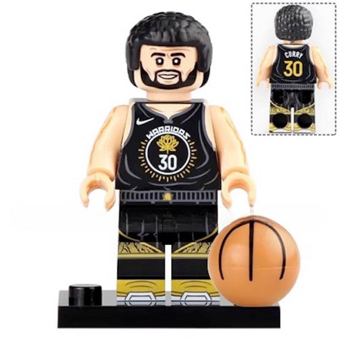 Stephen Curry (Golden State Warriors Black) - NBA Minifigure for Lego ...