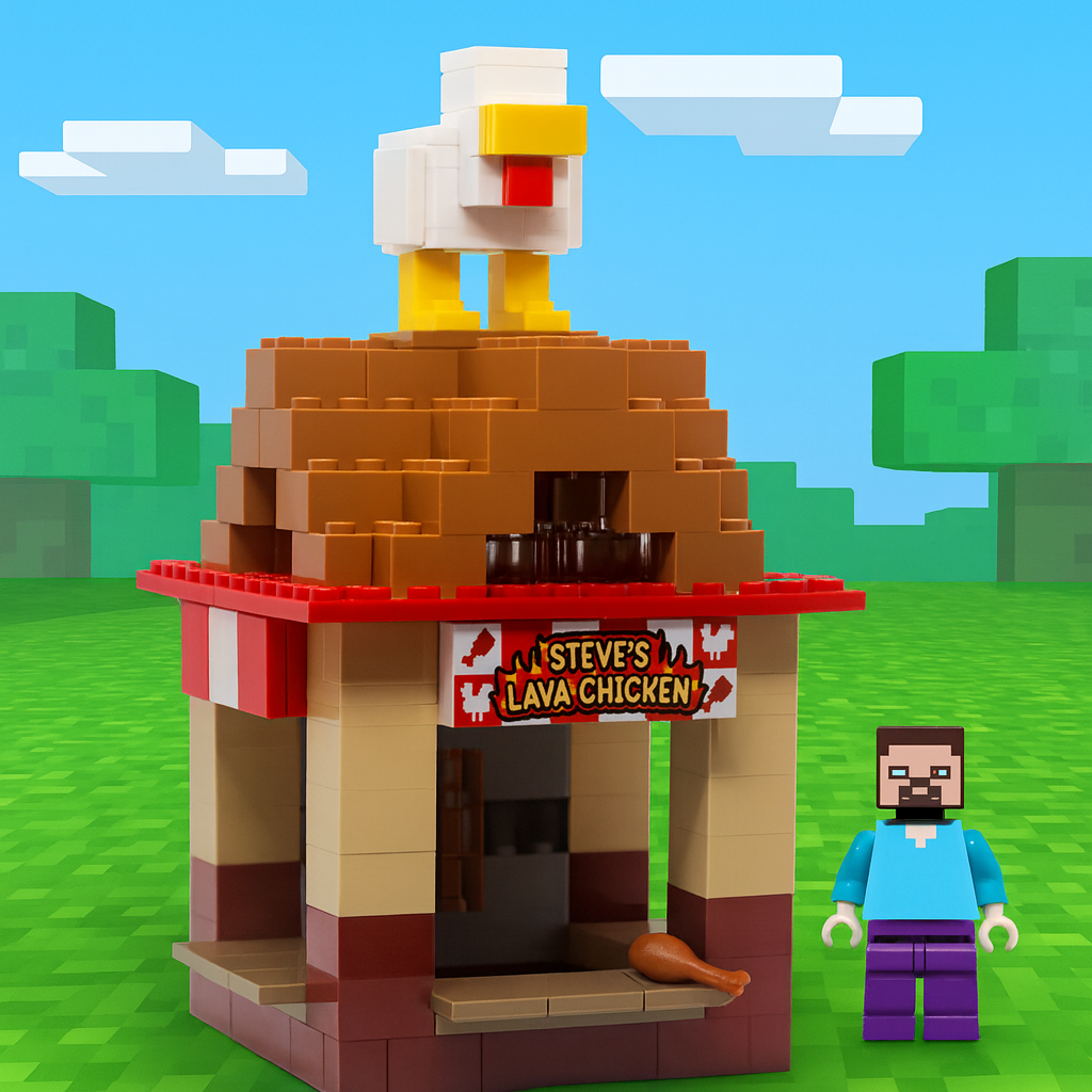 Steve's Lava Chicken Food Stand for Lego – Big Boy Toys
