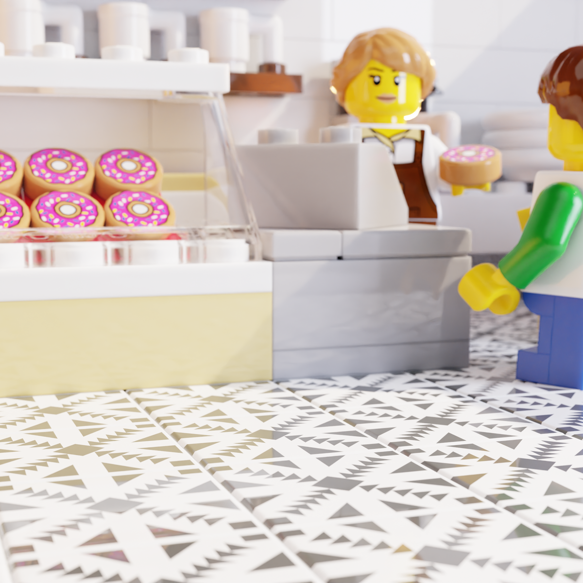 Parlor Doughnuts Tile Flooring (2x2 Tile) made using LEGO part – Big ...