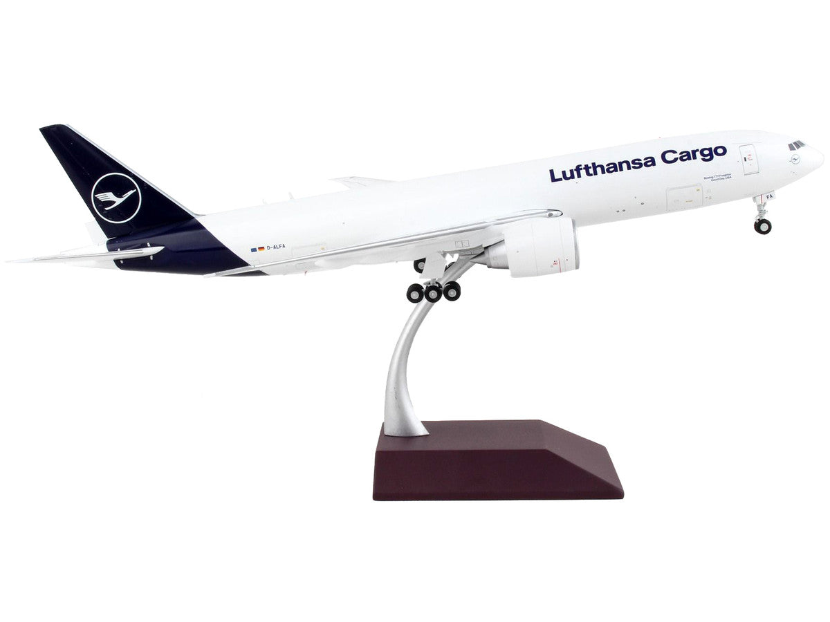 Boeing 777F Commercial Aircraft "Lufthansa Cargo" White with Blue Tail ...