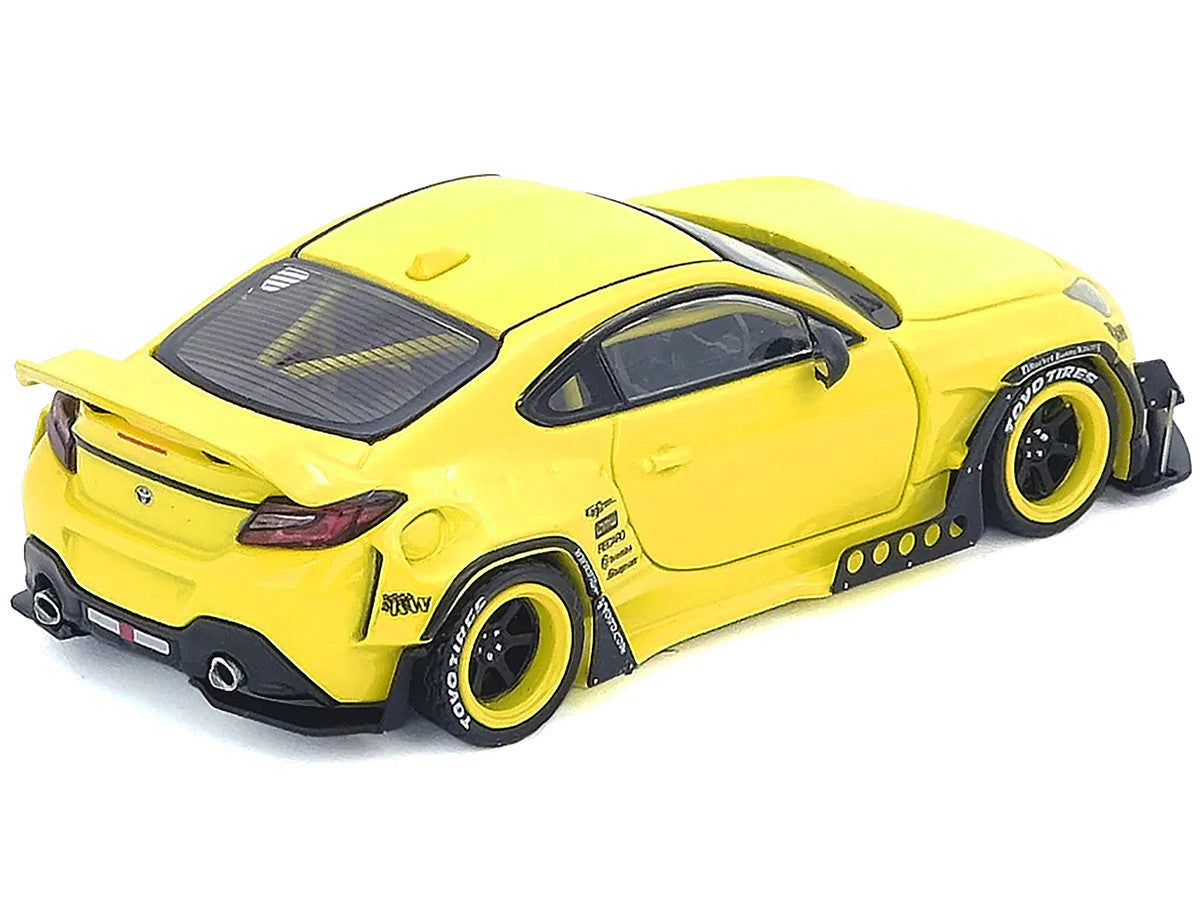 Toyota GR86 "Pandem" RHD (Right Hand Drive) Yellow 1/64 Diecast Model ...