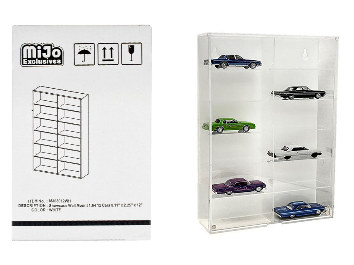 12-Car Wall Display Case 1:64 Models Mijo Exclusives | Big Boy Toys