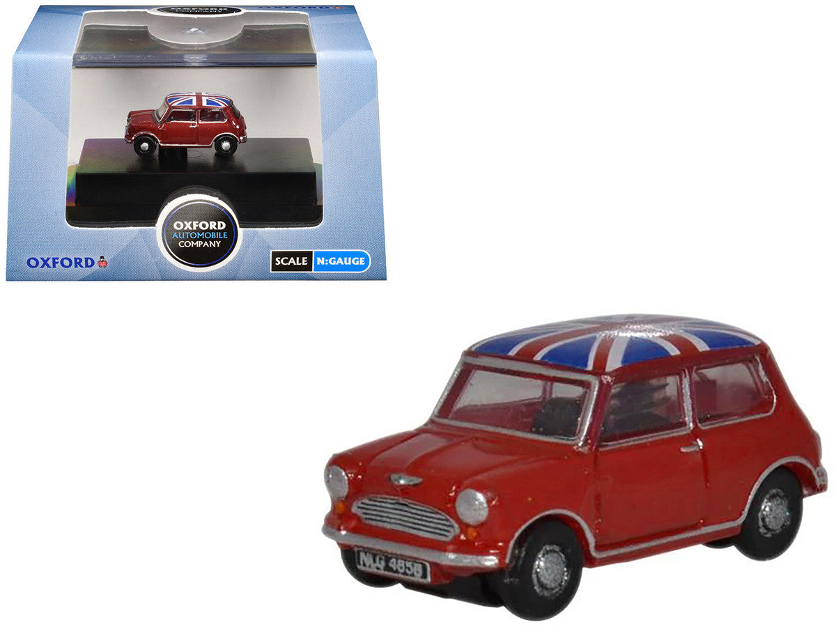 Austin Mini RHD (Right Hand Drive) Tartan Red with Union Jack Top 1/14 ...