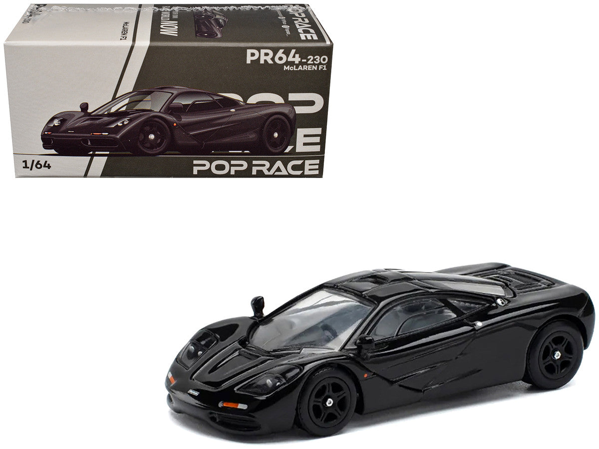 McLaren F1 Jet Black 1/64 Diecast Model Car by Pop Race – Big Boy Toys