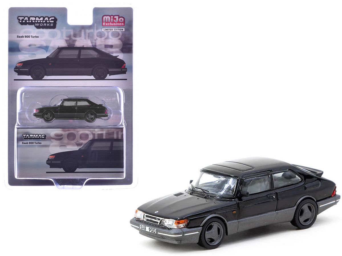 Saab 900 Turbo Black "Global64" Series 1/64 Diecast Model by Tarmac Wo ...