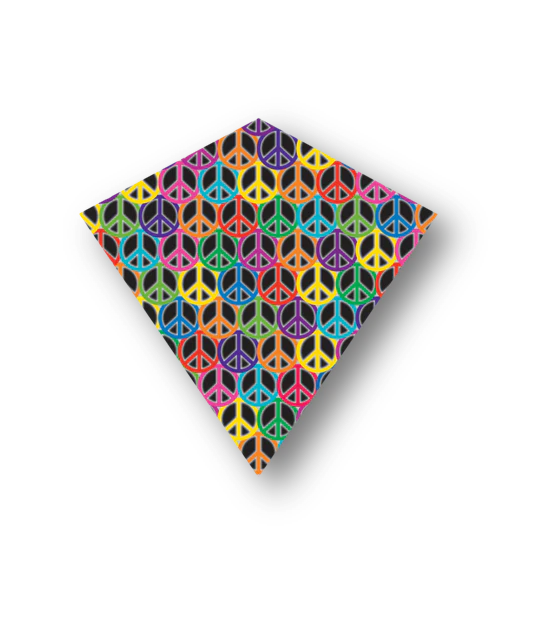 Kites - 30" Nylon Wind Diamond Peace – Big Boy Toys