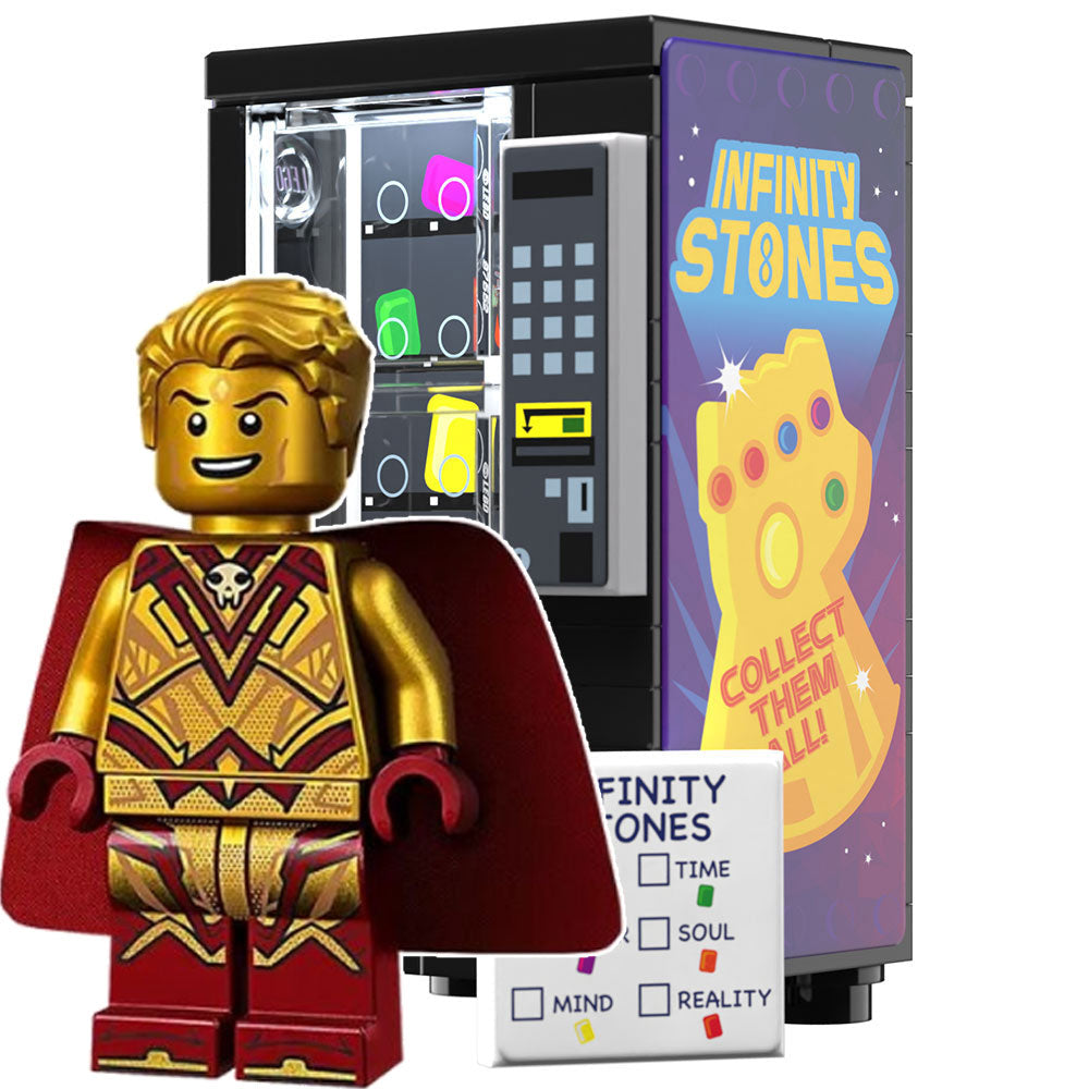Infinity Stones Vending Machine w/ Official LEGO Adam Warlock Minifigu ...