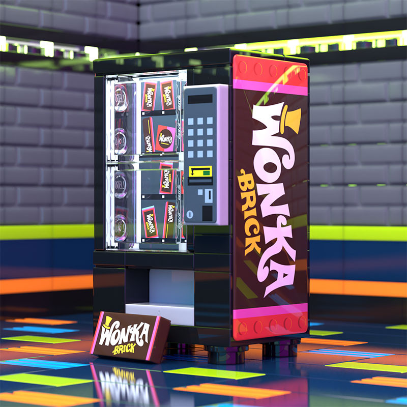Wonka Bars Vending Machine made using LEGO parts – Big Boy Toys