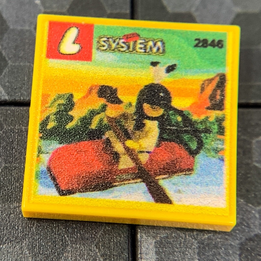 Indian Kayak Western Set 2846 - Custom Printed 2x2 Tile – Big Boy Toys